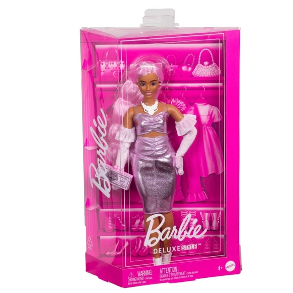 Barbie | Toys | Barbie Deluxe Style Doll In Glossy Pink Barbiecore ...